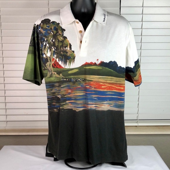 Tabasco | Shirts | Tabasco Branded Golf Scene Polo Allover Graphic ...
